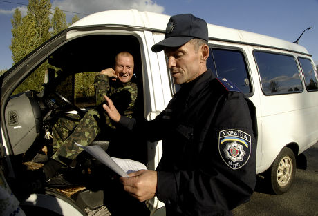 Security Checks On Road Chernobyl Nuclear Editorial Stock Photo - Stock ...