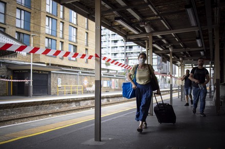 People Walk Along Cordoned Off Train Editorial Stock Photo - Stock ...