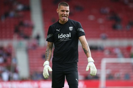 West Broms Ted Cann Warms During Editorial Stock Photo - Stock Image ...