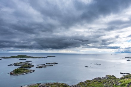 Panoramic View On Ballstad Fishing Village Editorial Stock Photo ...