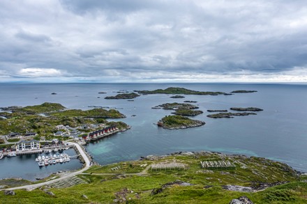 Panoramic View On Ballstad Fishing Village Editorial Stock Photo ...