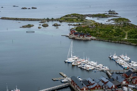 Panoramic View On Ballstad Fishing Village Editorial Stock Photo ...