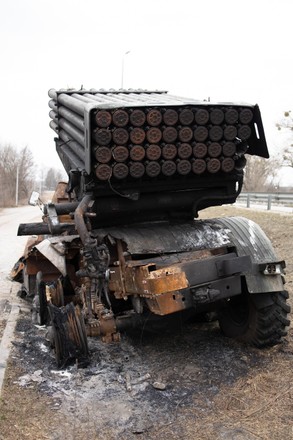 Bm21 Grad Rocket Launcher Truck Destroyed Editorial Stock Photo - Stock ...