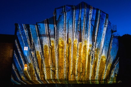 Exterior Back Abbey Church Illumination Glass Editorial Stock Photo ...