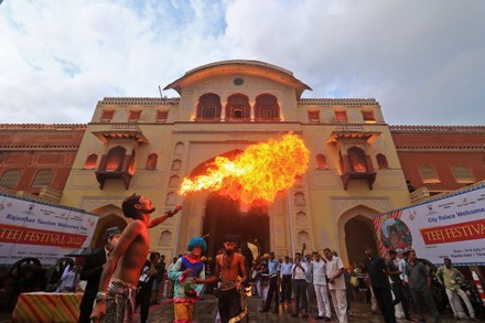 Fire Eater Performs During Traditional Procession Editorial Stock Photo ...