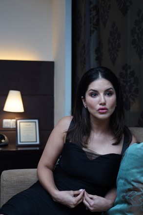 Bollywood Actor Sunny Leone During Exclusive Editorial Stock Photo ...