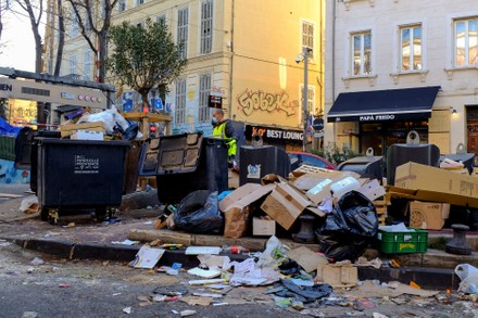 Uncollected Garbage Accumulates Certain Districts City Editorial Stock ...