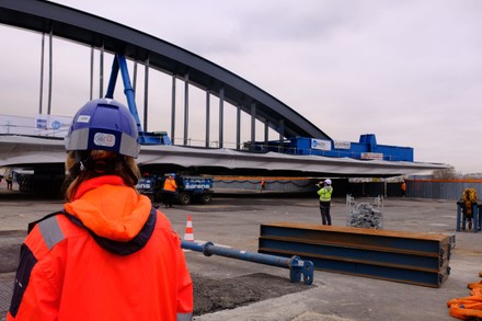 Installation Seibert Bridge Over Seine Between Editorial Stock Photo ...