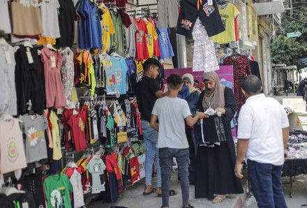 Palestinians Seen Shopping Clothing Store Gaza Editorial Stock Photo ...