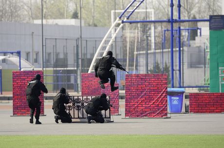 Swat Team Members Demonstrate Their Skills Editorial Stock Photo ...