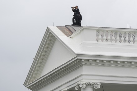 Secret Service Officers Watch Over Protest Editorial Stock Photo ...