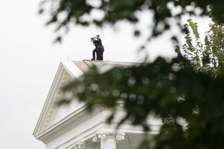 Secret Service Officers Watch Over Protest Editorial Stock Photo ...