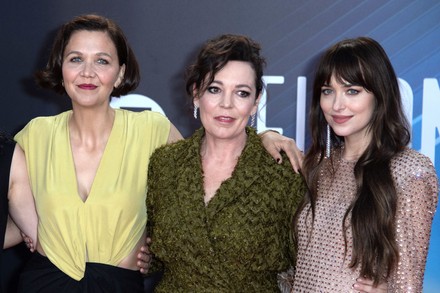 Maggie Gyllenhaal Olivia Colman Dakota Johnson Redaktionelles Stockfoto
