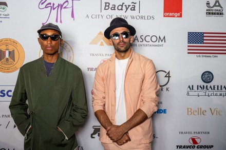 Visitors Pose Next Egyptian Artist Moataz Editorial Stock Photo - Stock ...