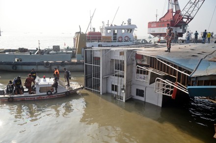 Ferry Loaded Vehicles Sinks Paturia Ghat Editorial Stock Photo - Stock ...