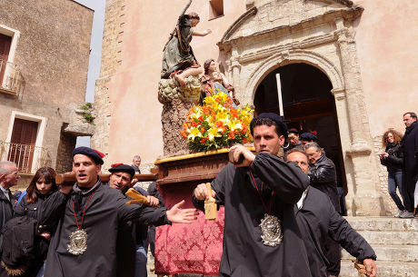 Holy Friday Procession Erice Sicily Italy Editorial Stock Photo - Stock ...
