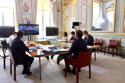 Emmanuel Macron holds virtual G7 meeting on Afghanistan crisis, Paris ...