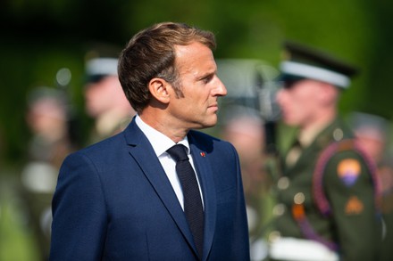 French President Emmanuel Macron Review Irish Editorial Stock Photo ...