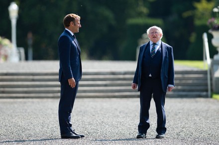 French President Emmanuel Macron Review Irish Editorial Stock Photo ...