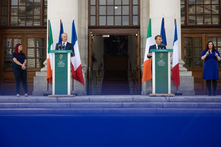 French President Emmanuel Macron Meets Ireland Editorial Stock Photo ...