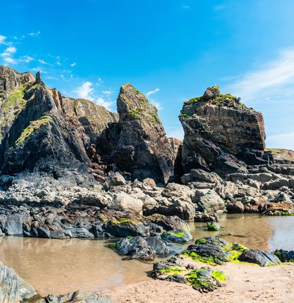 Sandymouth Bay Beach National Trust Bude Editorial Stock Photo - Stock ...