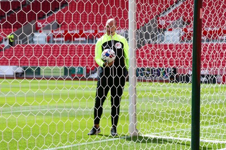 Robert Madley Referee Checking Goal Line Editorial Stock Photo - Stock ...