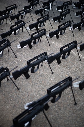 Famas Assault Rifles On Ground During Editorial Stock Photo - Stock ...