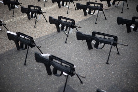 Famas Assault Rifles On Ground During Editorial Stock Photo - Stock ...