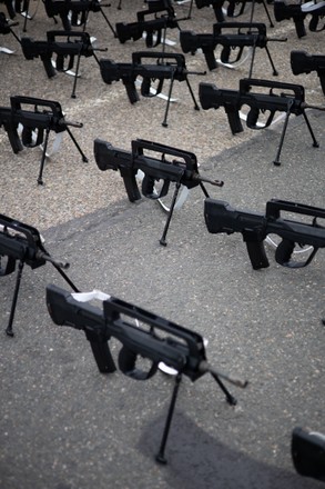 Famas Assault Rifles On Ground During Editorial Stock Photo - Stock ...