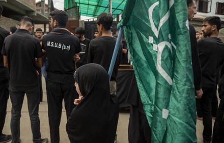 Shia Muslim Girl Holds Religious Flag Editorial Stock Photo - Stock ...