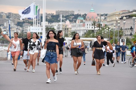People Walk Without Mask On Promenade Editorial Stock Photo - Stock ...