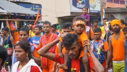 Numerous Devotees Pilgrims Going Tarakeswar During Editorial Stock ...
