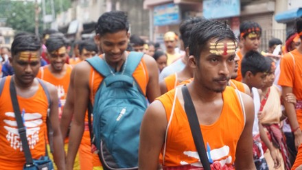 Numerous Devotees Pilgrims Going Tarakeswar During Editorial Stock ...