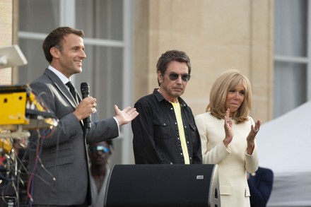 Emmanuel Macron at Elysee Palace for the Fête de La Musique - Paris ...