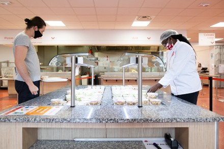 Cafeteria Worker University Crous Restaurant Students Editorial Stock