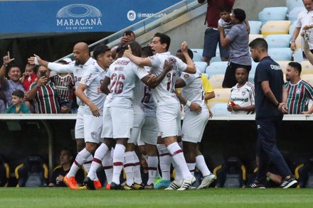 Fluminense Players Celebrate German Canos Goal Editorial Stock Photo ...