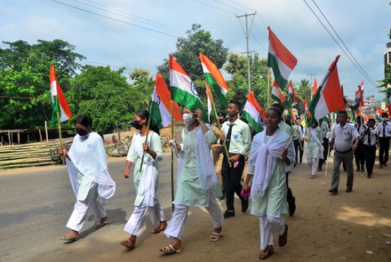 Indian School Students India National Flag Editorial Stock Photo ...