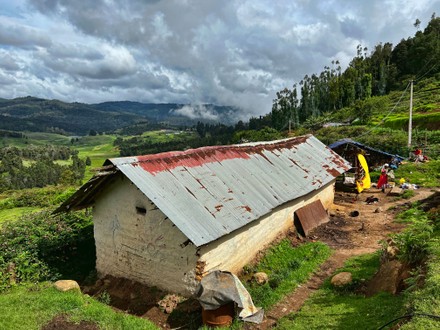Village Houses Along Mountainside Mannavanur Village Editorial Stock ...
