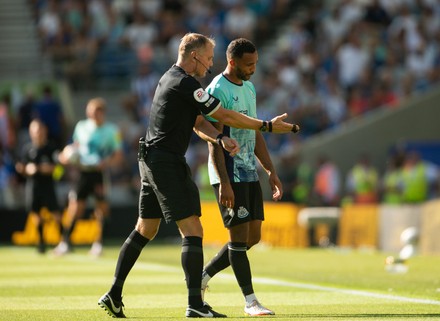 Graham Scott Referee Callum Wilson Newcastle Editorial Stock Photo ...