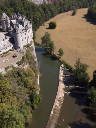 Aerial View Taken Drone Walzin Castle Editorial Stock Photo - Stock ...