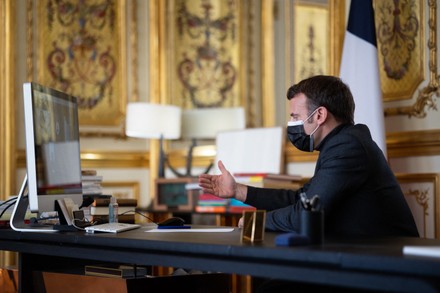French President Emmanuel Macron Participate History Editorial Stock ...