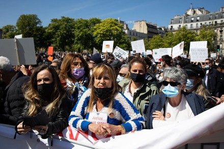 Sarah Halimi gathering - Paris, France - 25 Apr 2021 Stock Pictures ...