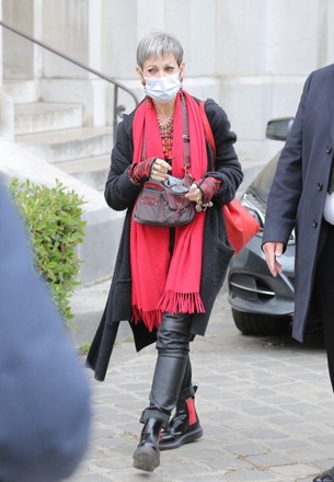 Isabelle Morinibosc During Funeral Ceremony Frenchswiss Editorial Stock ...