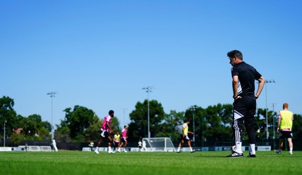 Fulham Training, Premier League, Football, Motspur Park, London, UK ...