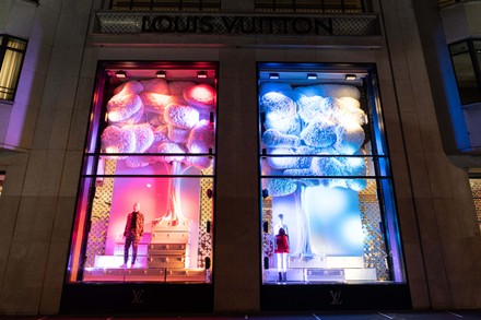 Louis Vuitton Flagship Store Litted On Editorial Stock Photo - Stock ...