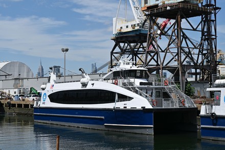 Nyc Ferry Boats Docked Brooklyn Navy Editorial Stock Photo - Stock ...