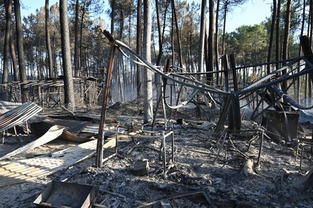 Cabin Burnt By Forest Fires Hostens Editorial Stock Photo - Stock Image ...