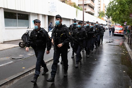 French Police Forces Gendarmerie Gather Around Editorial Stock Photo ...