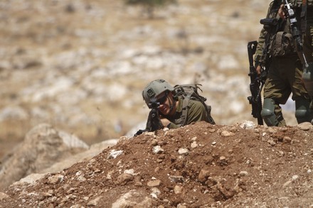 Israeli Soldier Sniper Seen Aiming Palestinian Editorial Stock Photo ...