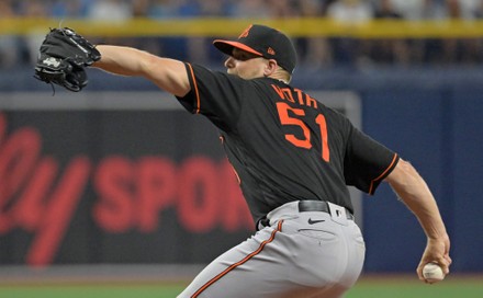 Baltimore Orioles Starter Austin Voth Pitches Editorial Stock Photo ...